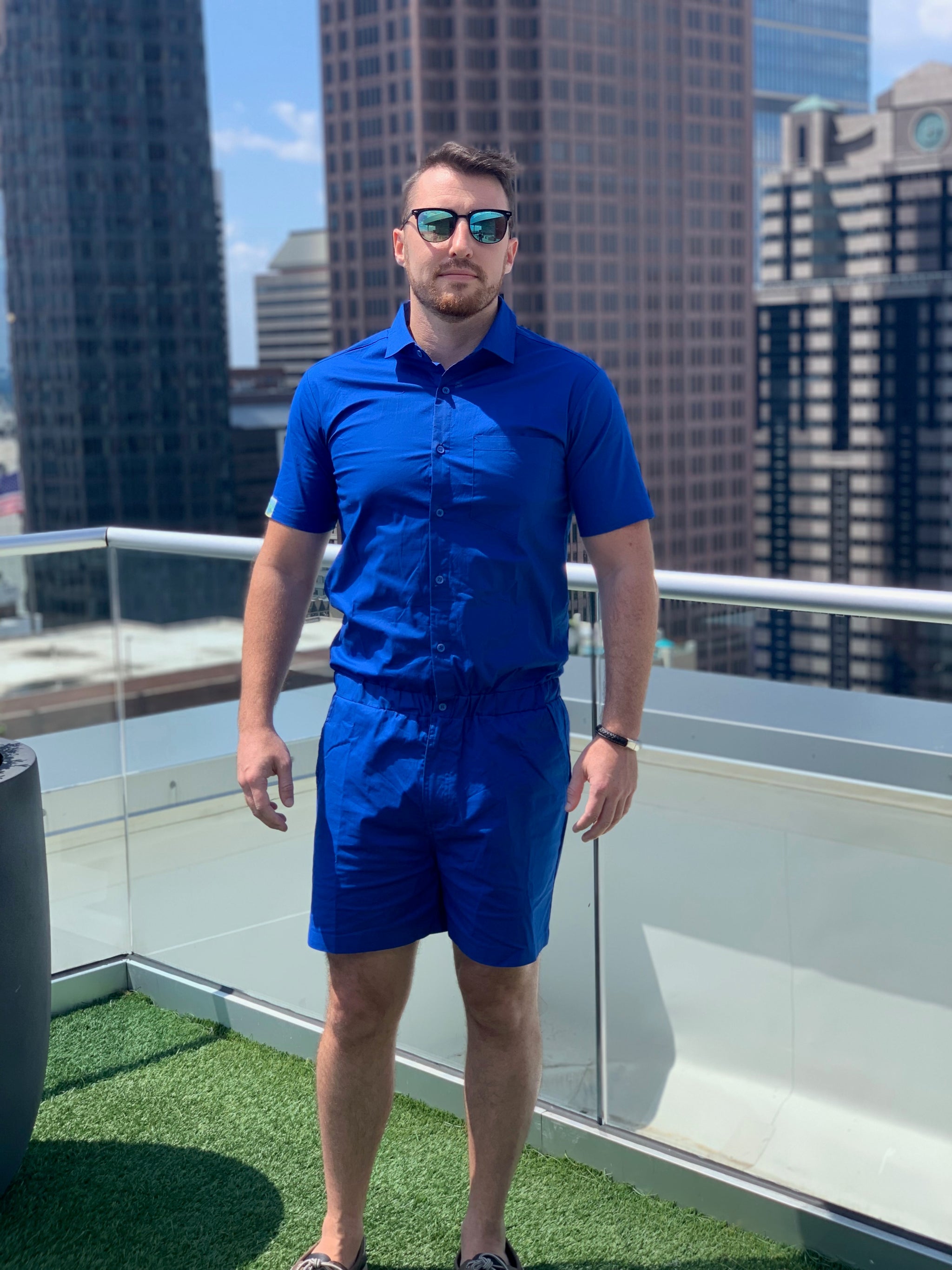 Male Romper - Royal Blue – Zesties Inc